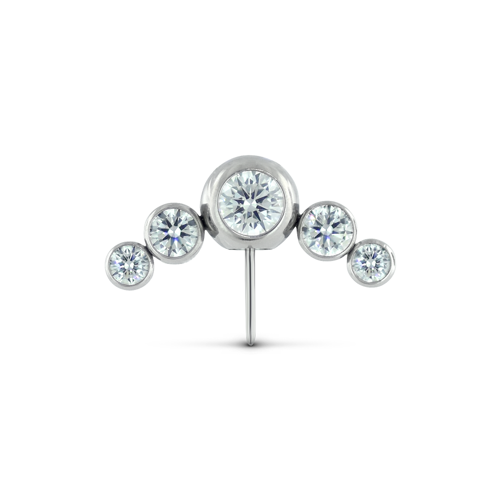 Titanium Faceted Side Gem Cluster – NeoMetal Inc