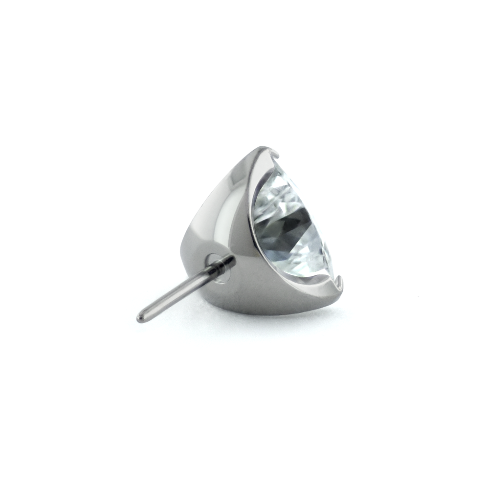 Titanium Trillion Cut Prong Set Gem – NeoMetal Inc