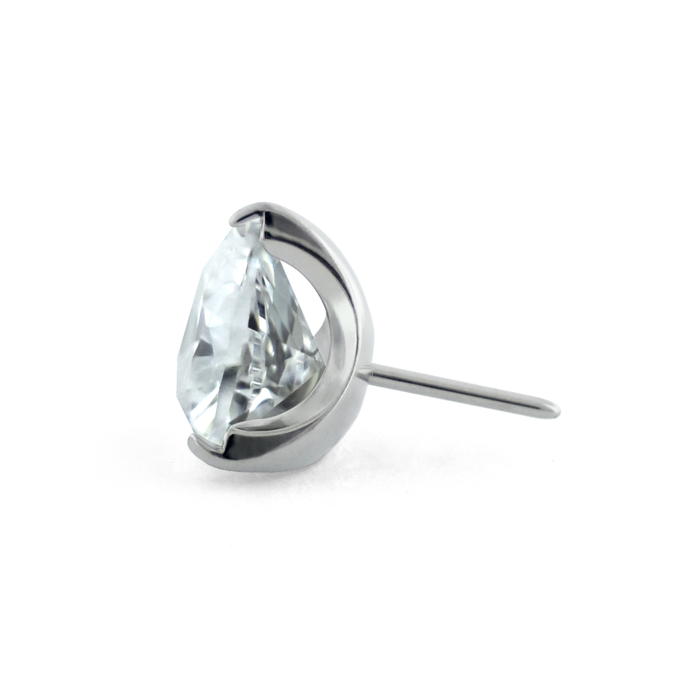 Titanium Trillion Cut Prong Set Gem – NeoMetal Inc