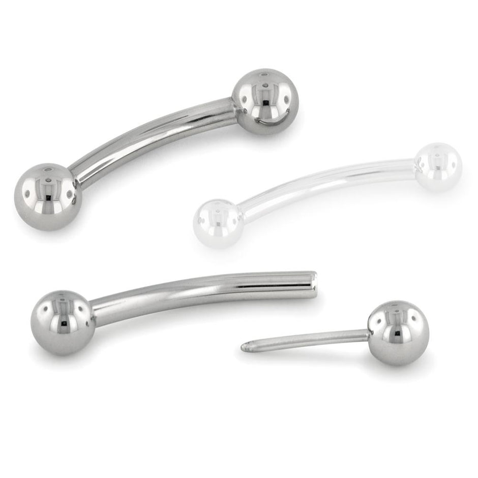 Threadless Basic Curved Barbells – NeoMetal Inc